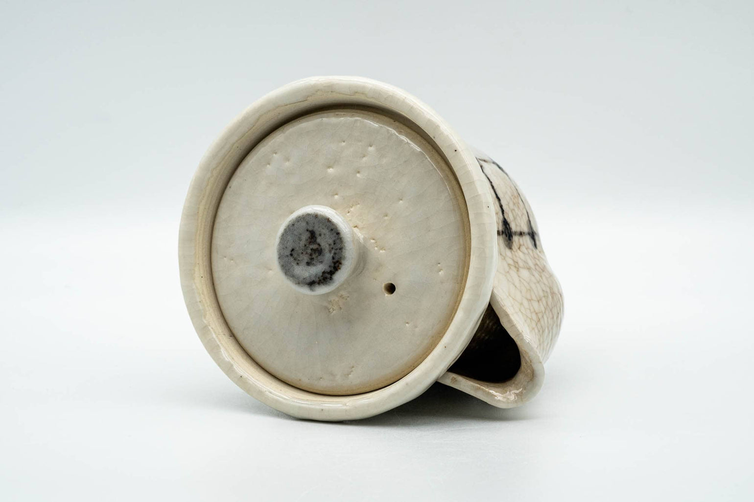 Japanese Houhin - Large Checkered White Crazed Glazed Do-ake Teapot ...