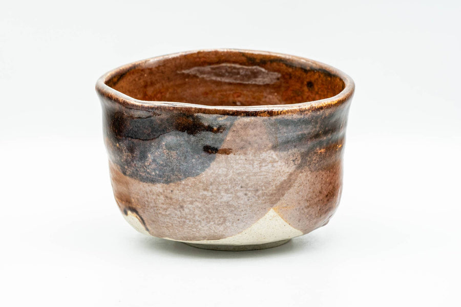 Japanese Matcha Bowl - Black Brown Glazed Undulating Wabi-Sabi Chawan ...
