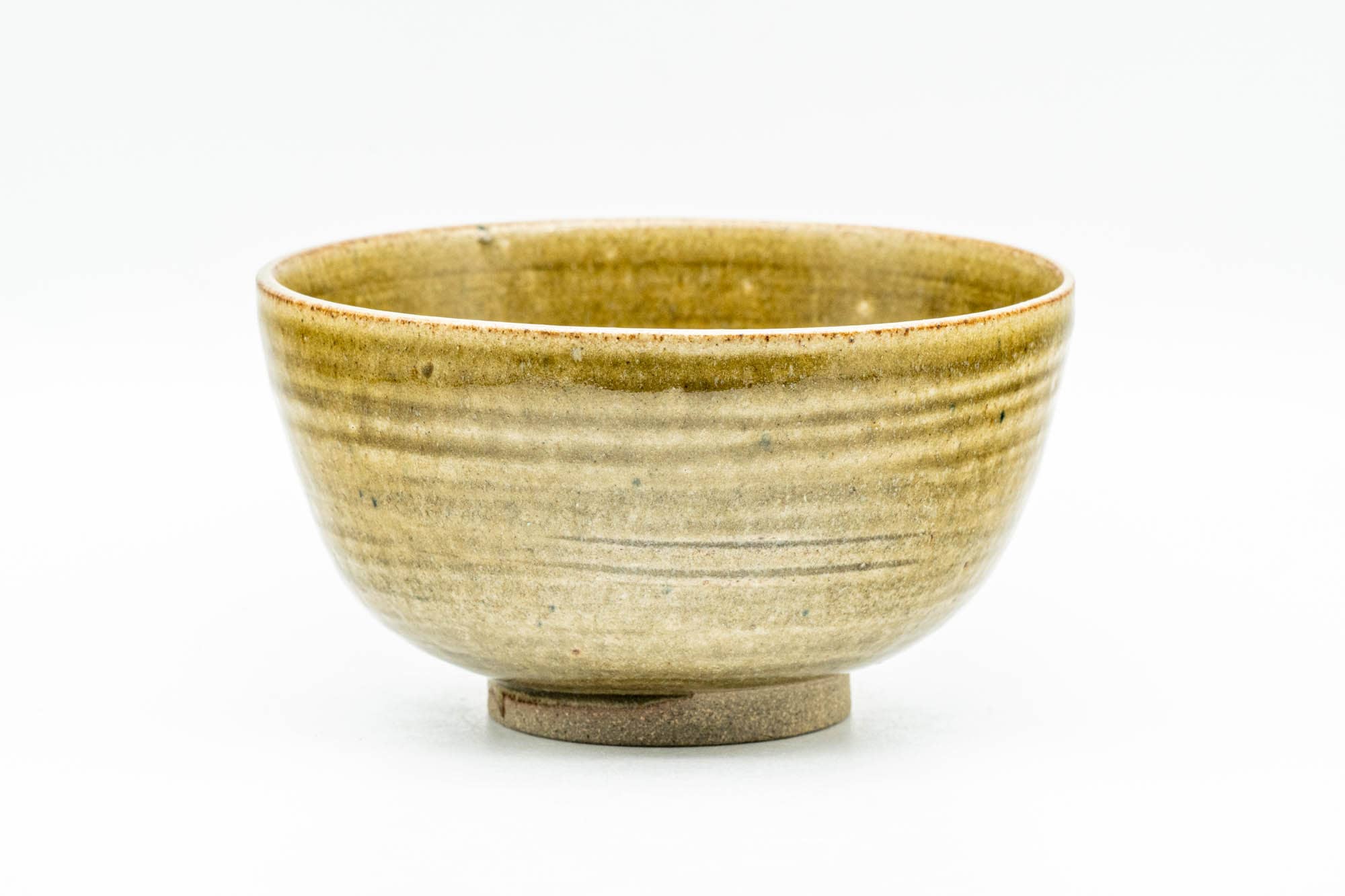 Japanese Matcha Bowl - Small Spiraling Yellow Wan-nari Chawan - 200ml ...