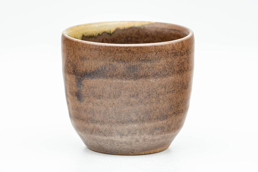 Japanese Teacup - Brown Beige Drip-Glazed Yunomi - 100ml – Tezumi