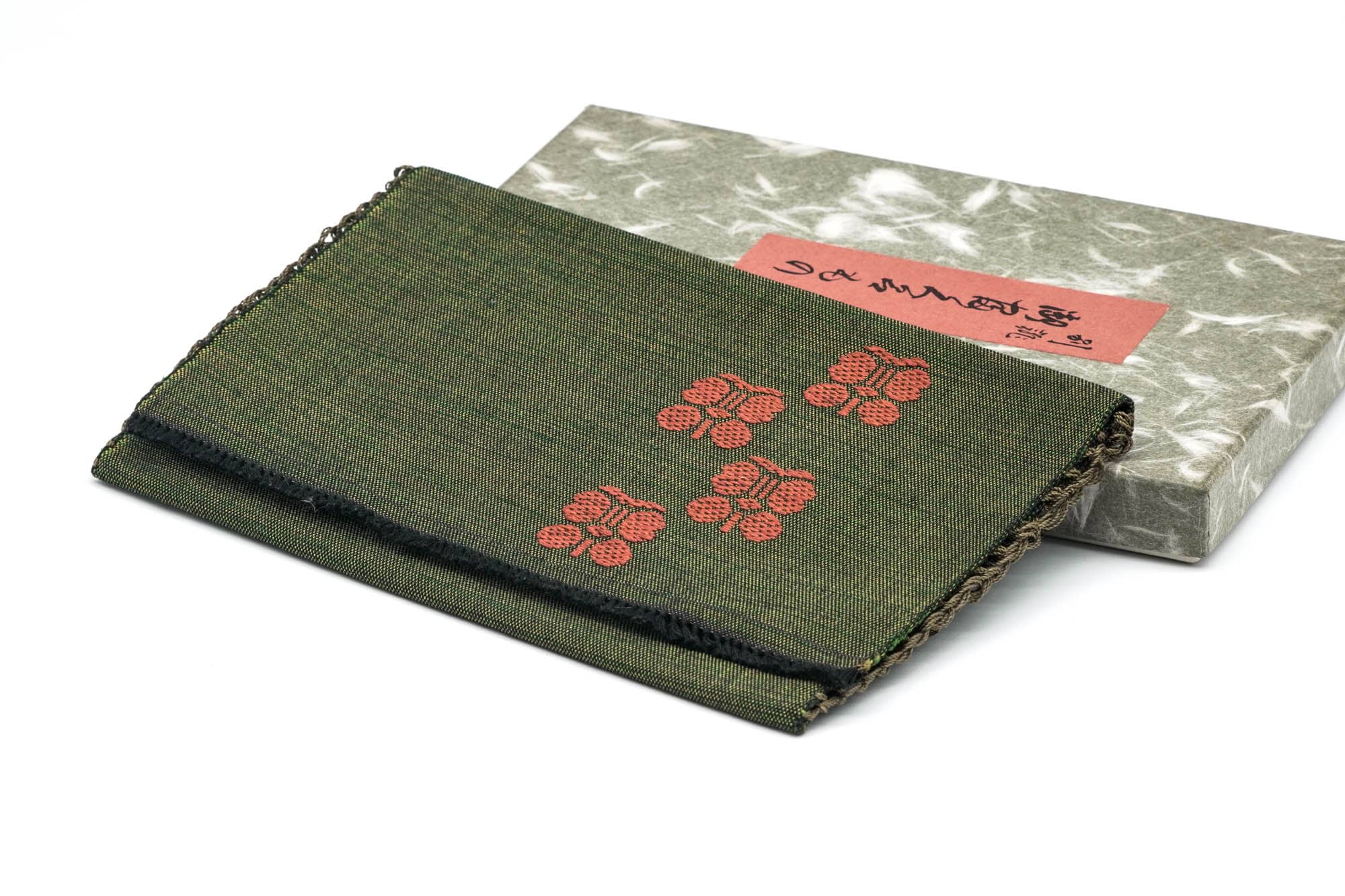 Japanese Fukusa-basami - 京ごふく ゑり善 Erizen - Butterflies Green Cloth Wal ...