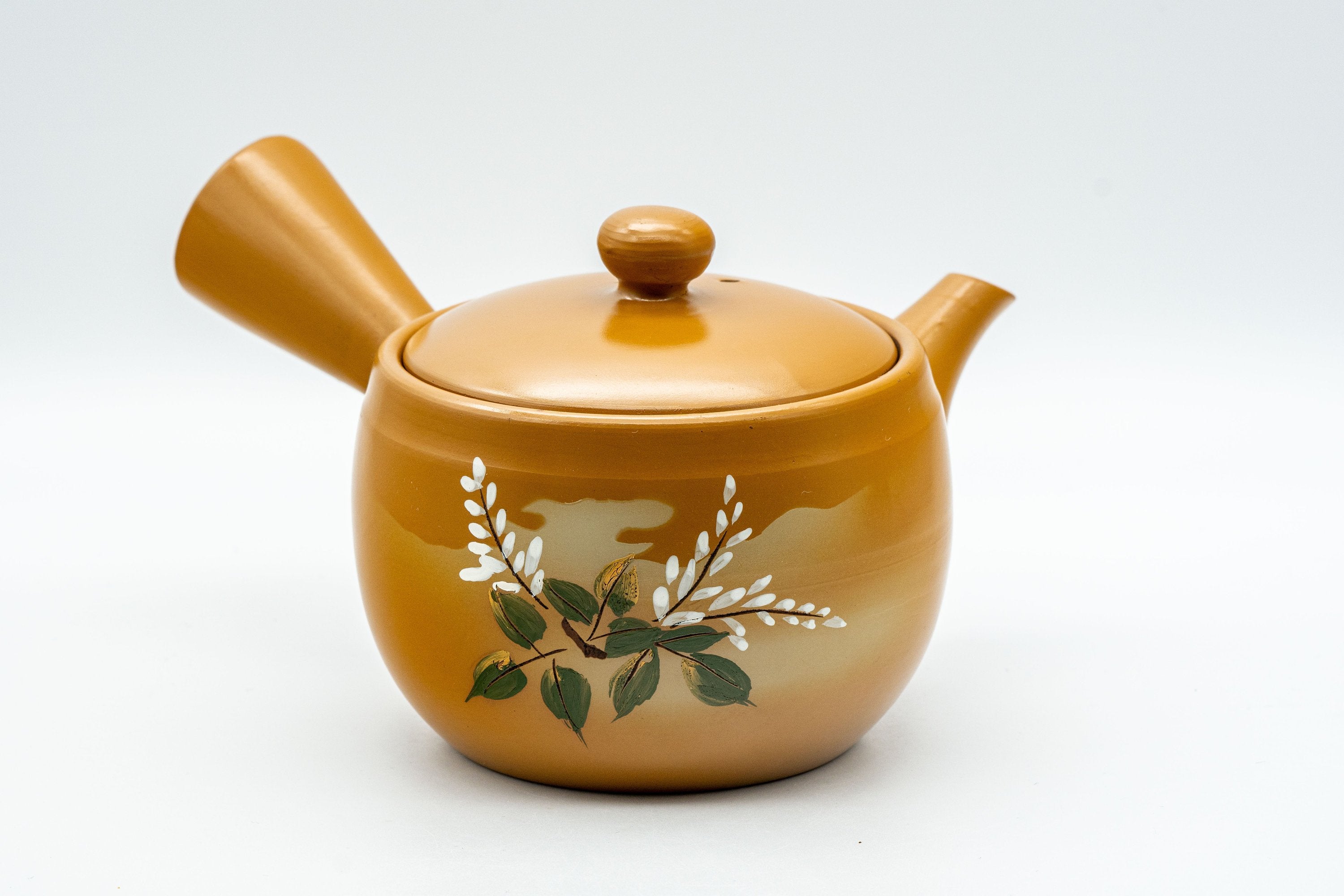 Japanese Kyusu - 富仙窯 Fusen Kiln Yellow Tokoname-yaki Teapot - 350ml ...