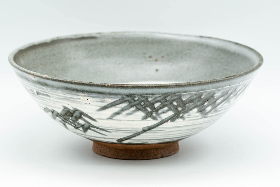 Japanese Matcha Bowl - Grey Hakeme Natsu Summer Chawan - 200ml – Tezumi